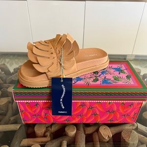 FARM Rio | Shoes | Farm Rio Straw Monstera Palm Leaf Sandals | Poshmark